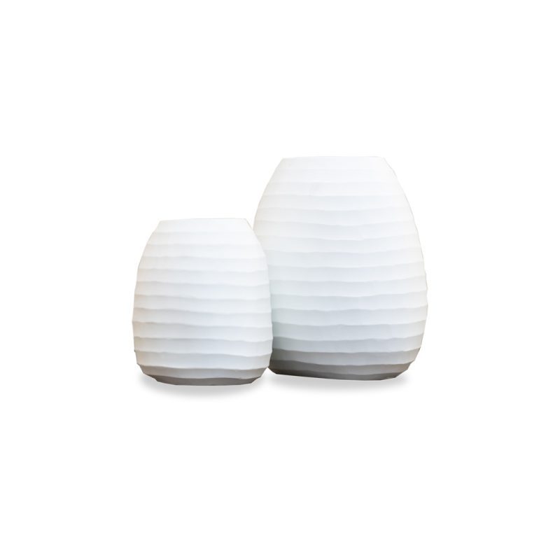 Ribbed Glass Vase - Large - Fusion Access